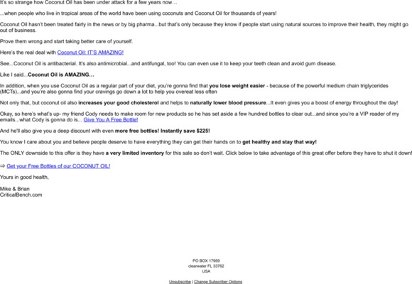 Increase Your Bench Press - Muscle Building Products: Coconut ...