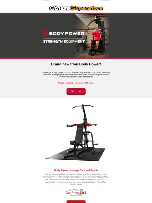 Fitness Superstore: 💥 BRAND NEW 💥 Body Power strength range | Milled