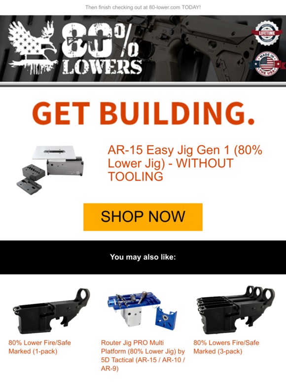 80% Lowers: AR-15 Easy Jig Gen 1 (80% Lower Jig) - WITHOUT TOOLING ...