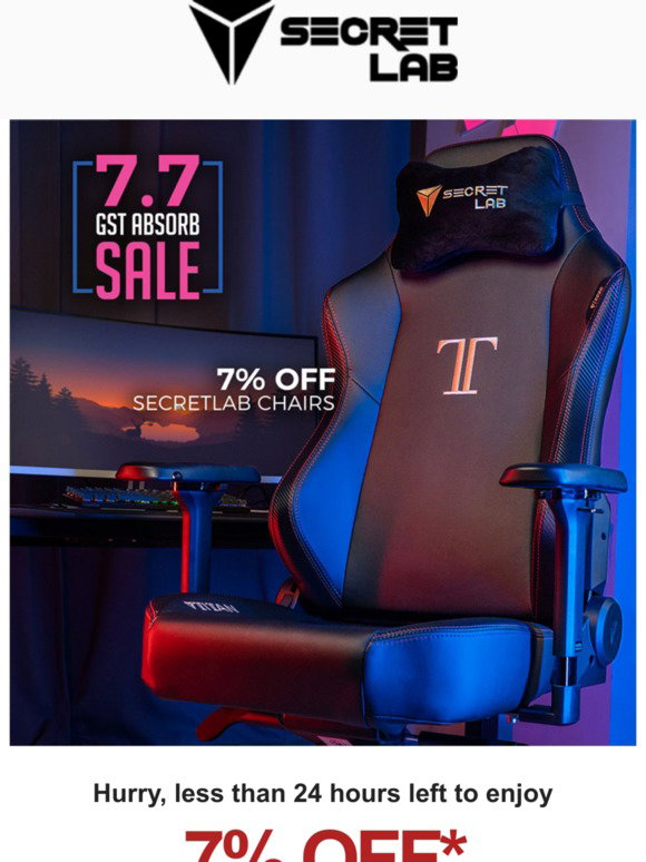 Secretlab: FINAL HOURS: 7.7 GST Absorb Sale | Milled