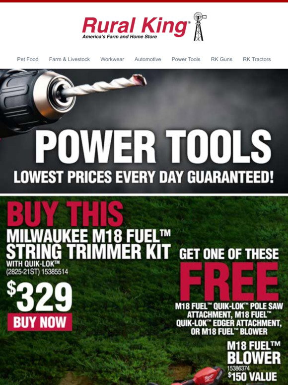 Rural King: 🔥 Hot Deals On Power Tools | Milled