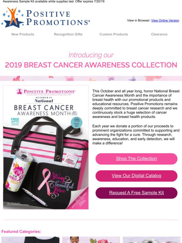 Positive Promotions: Request A Free Sample Kit From Our New Breast ...