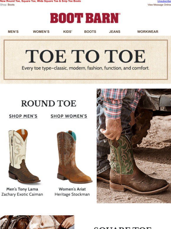 Boot Barn: What's Your Toe Type? | Milled
