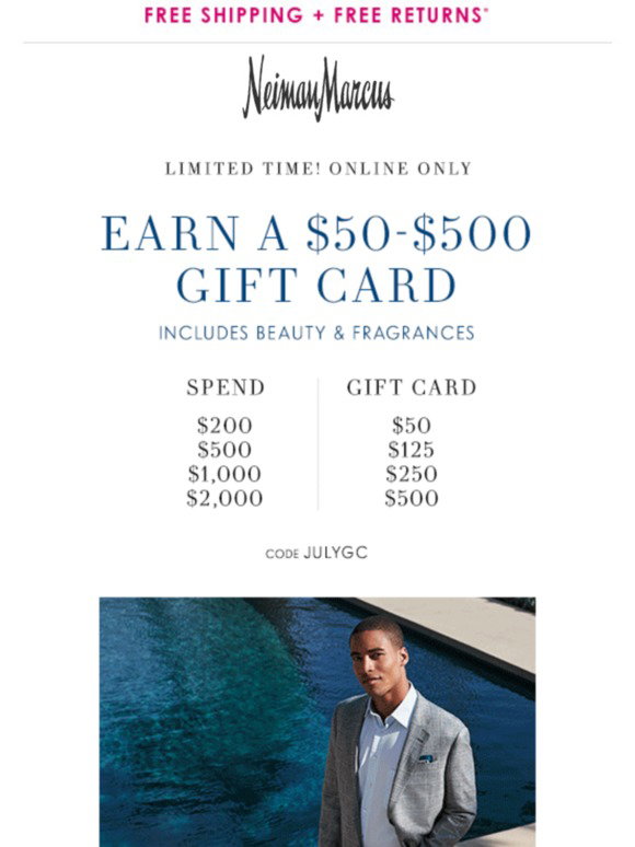 Neiman Marcus: Surprise! Gift card offer extended | Milled