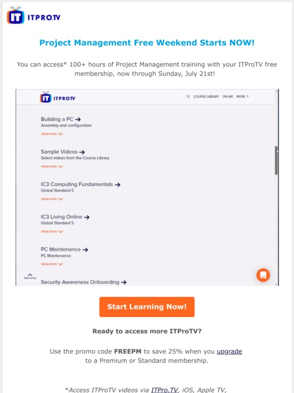ITProTV: -ITProTV Free PM Weekend Starts NOW! | Milled