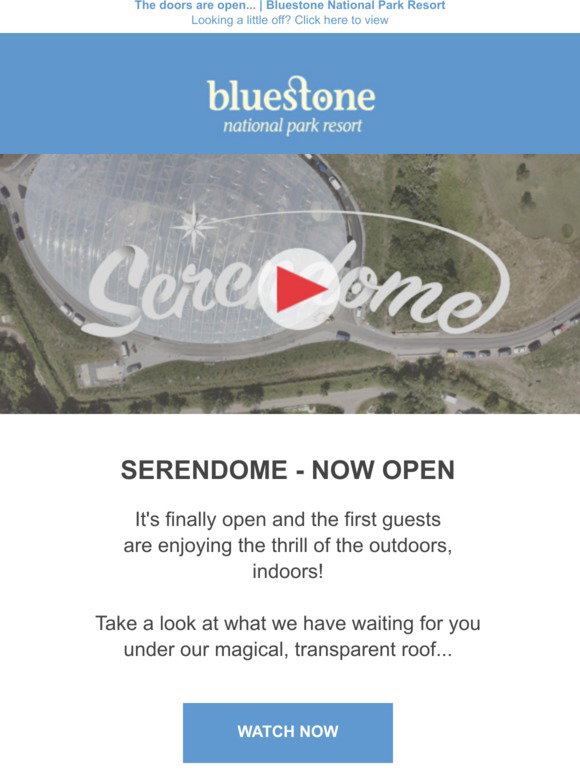 Bluestone: Serendome is open! Take a look inside... | Milled