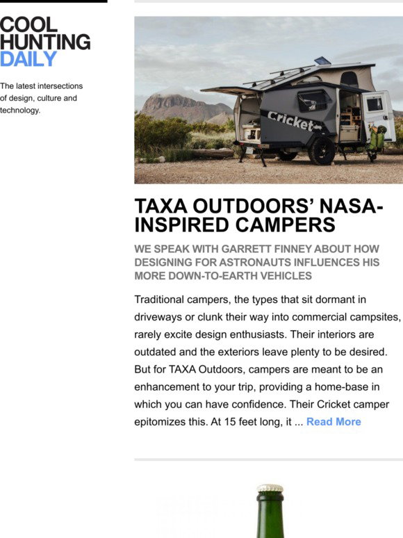 Cool Hunting: NASA-inspired campers, an all-electric British hypercar ...