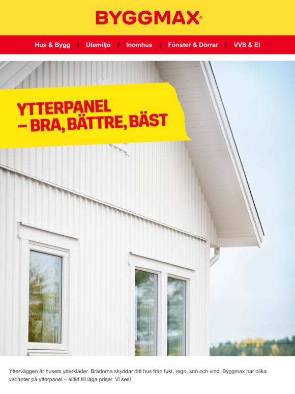 Byggmax: Ytterpanel – Bra, bättre, bäst 🏆 | Milled