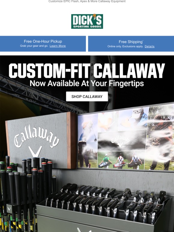 Dick's Sporting Goods: Callaway Customization Now Available Online ...