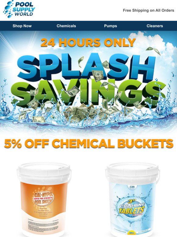 PoolSupplyWorld: 💦 Splash Savings - Chemical Buckets | Milled