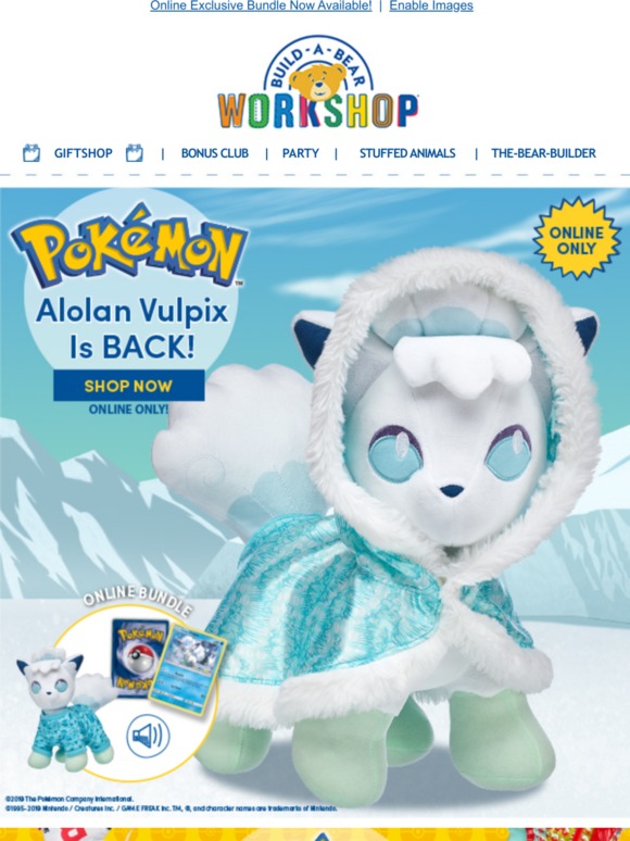 Build-A-Bear: Keep Your Cool: Alolan Vulpix Has Returned! | Milled