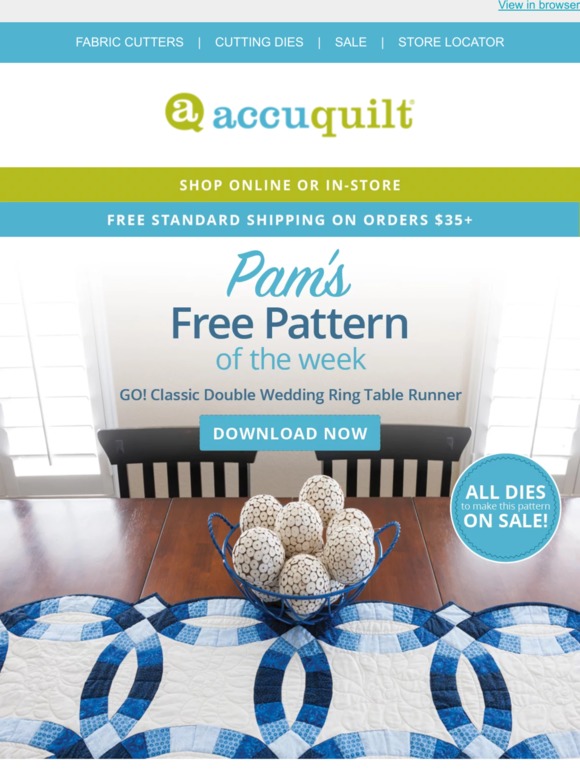 AccuQuilt: Double your fun with this free pattern! | Milled
