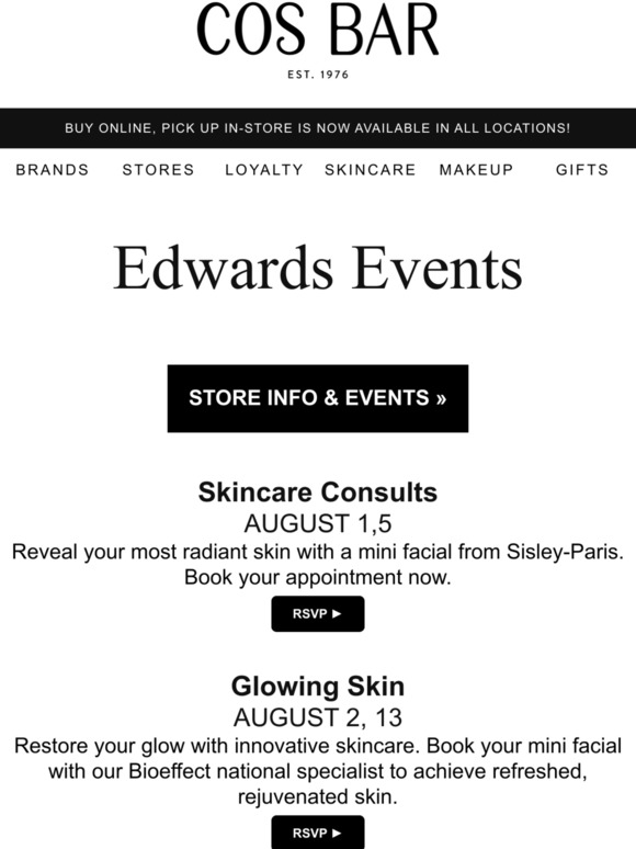 Cos Bar: Hey Edwards, join us for our birthday month events! | Milled