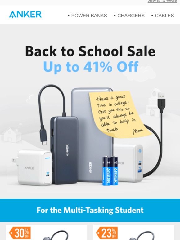 Anker: Anker Back to School Sale | Up to 41% Off Chargers, Batteries ...