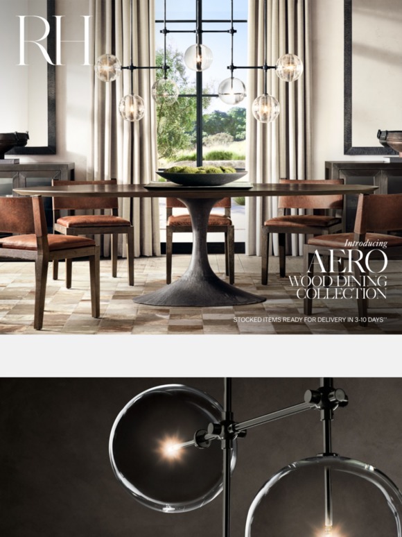 Restoration Hardware: Introducing the Aero Wood Dining Collection | Milled