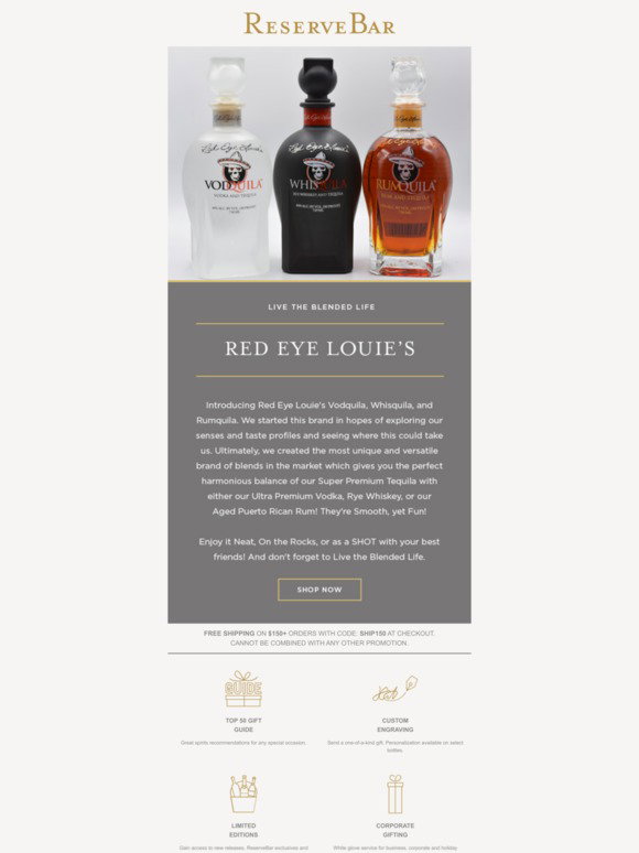 ReserveBar: Introducing Red Eye Louie's Vodquila, Rumquila, and ...