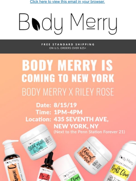 Body Merry: BODY MERRY IS COMING TO NEW YORK! | Milled