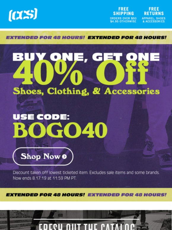 CCS: BOGO 40% Off Sitewide Sale Extended! | Milled