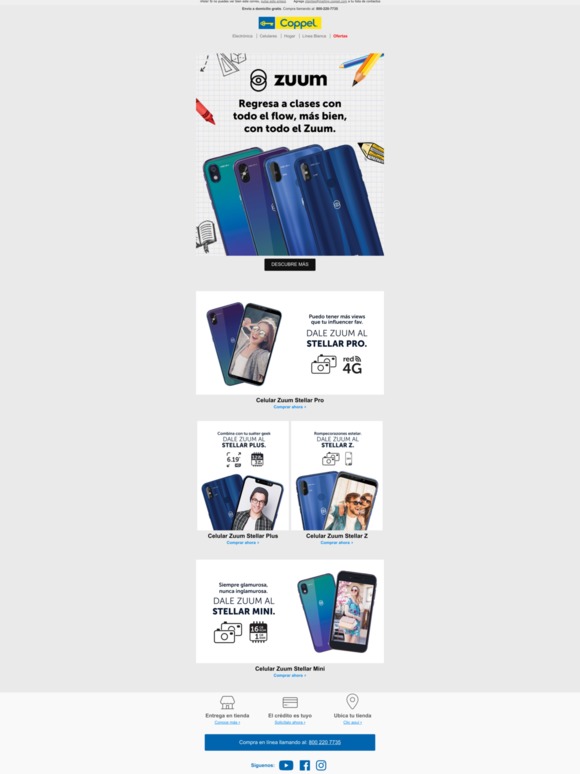 Coppel: Dale Zuum a tus días con Stellar🌠📱 ¡Elige tu cel! | Milled