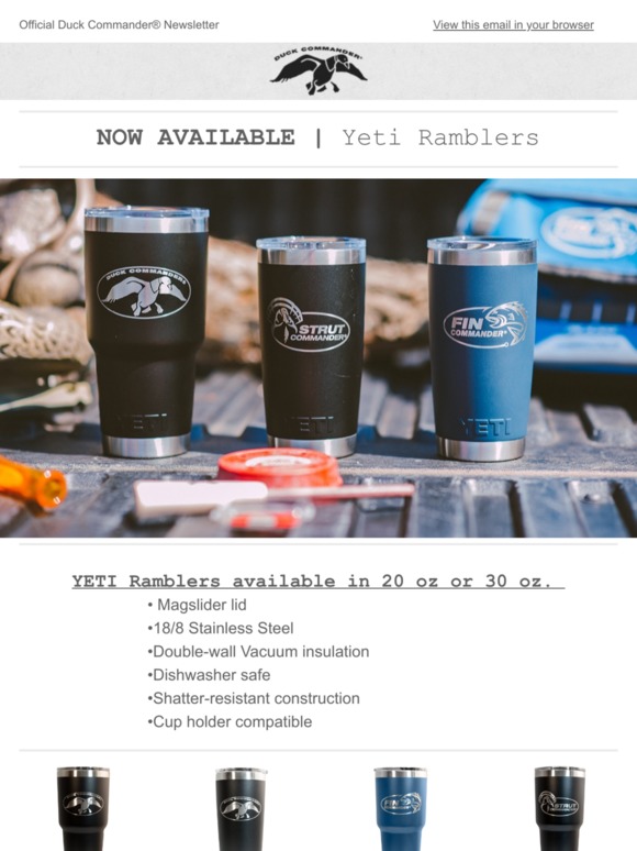 Duck Commander: NEW | Yeti Ramblers | Milled