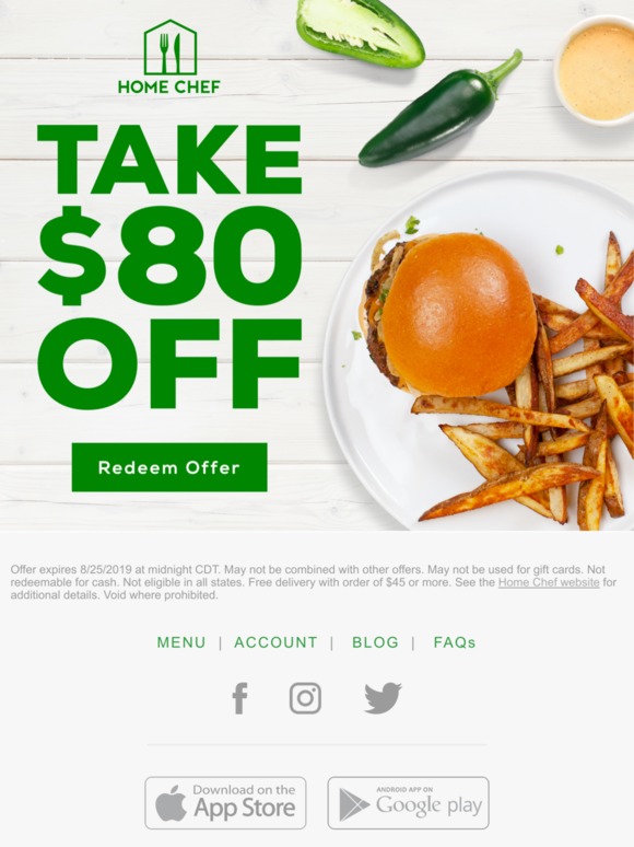 Home Chef: Last chance for this week's menu! Order by noon CDT | Milled