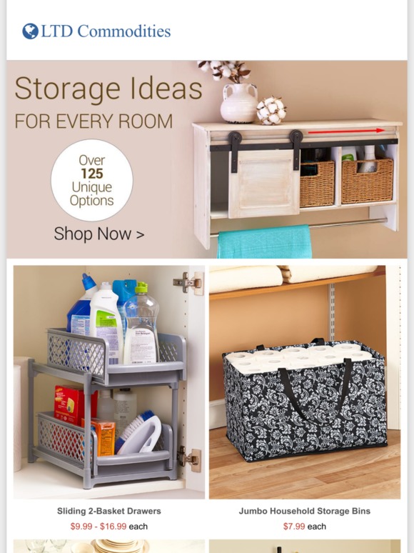 LTD Commodities LLC: Storage Ideas For Every Room | Milled