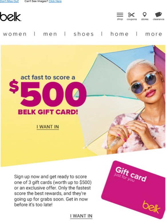 Belk: Act Fast for a $500 Belk Gift Card! | Milled