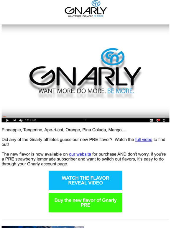 Gnarly: What is the new Gnarly PRE flavor? Reveal now! | Milled