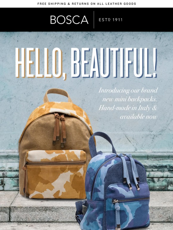 Bosca: Stand out from the crowd | introducing our new line of camo mini ...