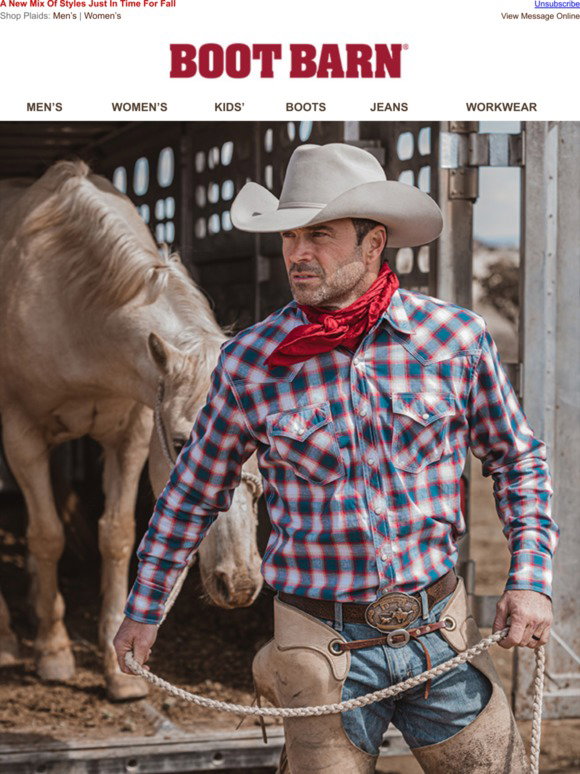 Boot Barn: Essential Plaid Shirts & Square Toe Boots | Milled