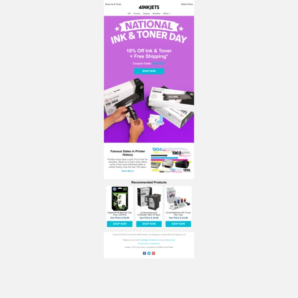 4inkjets: 🙌 Let's Celebrate National Ink & Toner Day! | Milled