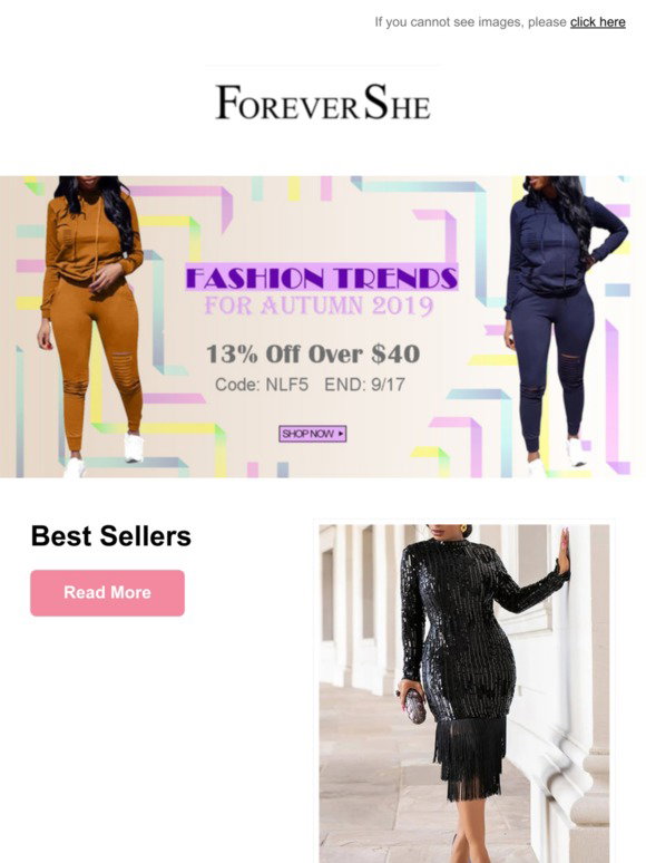 ForeverShe: Congrats! You win 13% Coupon for Fashion Trends! | Milled