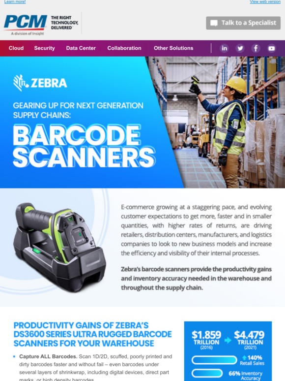 PCM: Zebra’s Ultra Rugged Barcode Scanners For Your Warehouse | Milled