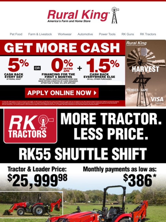 Rural King: See the RK55 Compact Tractor in Action! | Milled