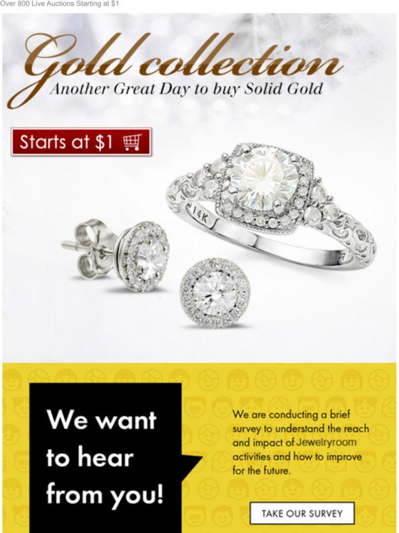 Jewelry Room: New solid gold jewelry collection from $1 | Milled