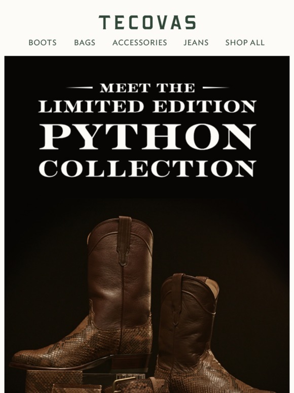 Tecovas: Introducing The Python Collection | Milled