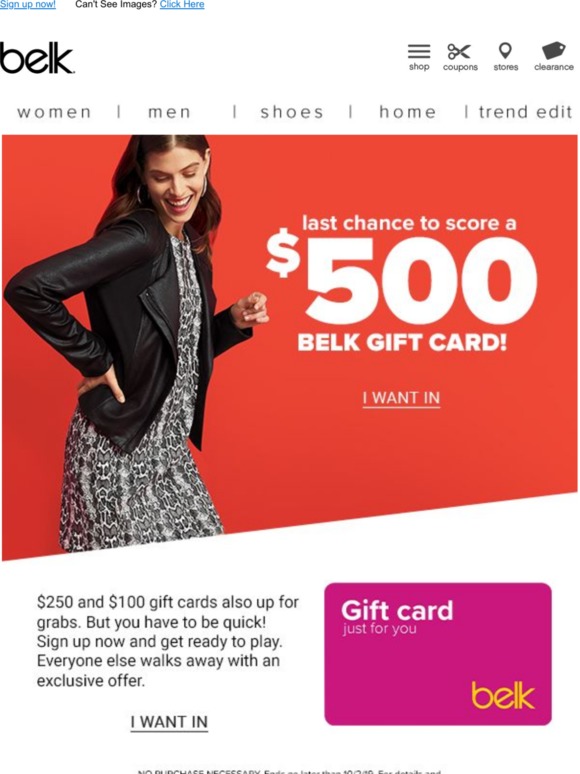 Belk: Don't miss out on a $500 Belk gift card | Milled