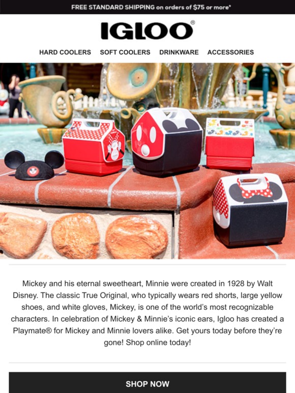 Igloo Coolers: Igloo® and the classic True Original: Mickey Mouse | Milled