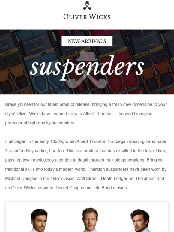 Oliver Wicks: New Product Release - Suspenders Have Arrived, Limited ...