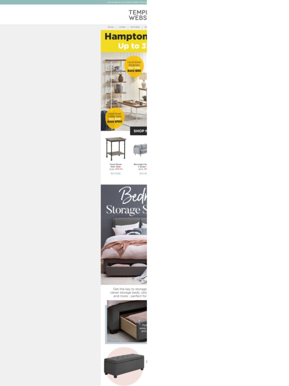 Temple & Webster: Hamptons Living up to 35% off | Bedroom Storage ...