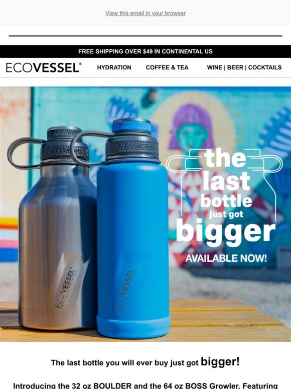 Eco Vessel: The 32 oz BOULDER & BOSS Growler Have Arrived! | Milled