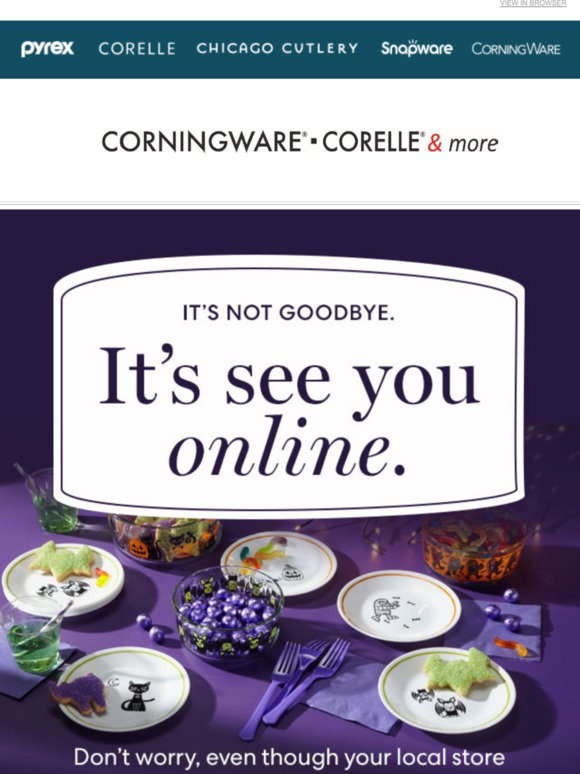 Corningware Corelle & More: Now shop us anywhere, anytime! | Milled