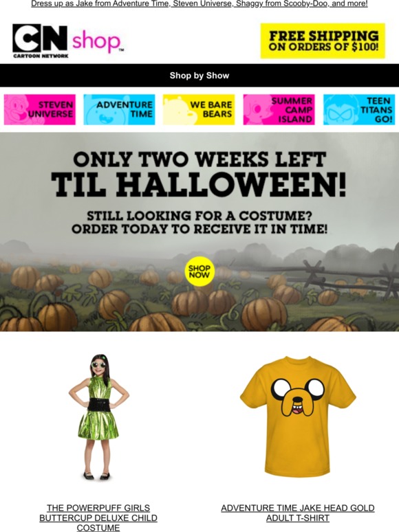 Cartoon Network Shop: Get your Halloween costume in time, order today ...