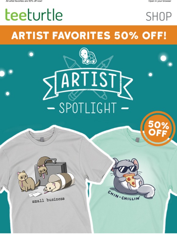 TeeTurtle: October Artist Spotlight starts NOW! | Milled