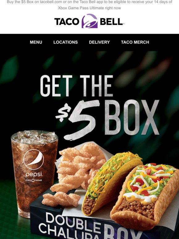 Taco Bell: 100+ games. 14 days. 1 Box away. 🎮 | Milled