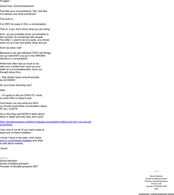 Social Expression: The 3 biggest conversation killers and why you ...