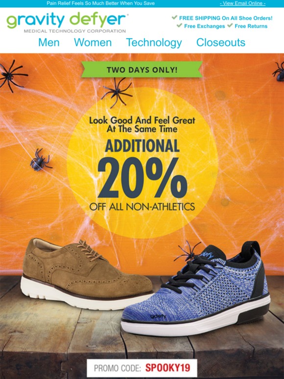 Gravity Defyer: 📢 Take An Additional 20% Off All Non- Athletics 📢 | Milled