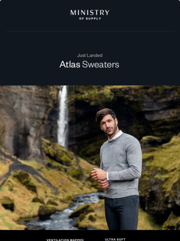 Ministry of Supply: Just Landed: All New Atlas Sweater | Milled