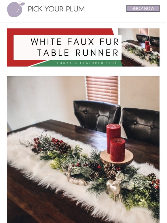 Pick Your Plum: Fluffy Faux Fur Table Runner for the Family! | Milled