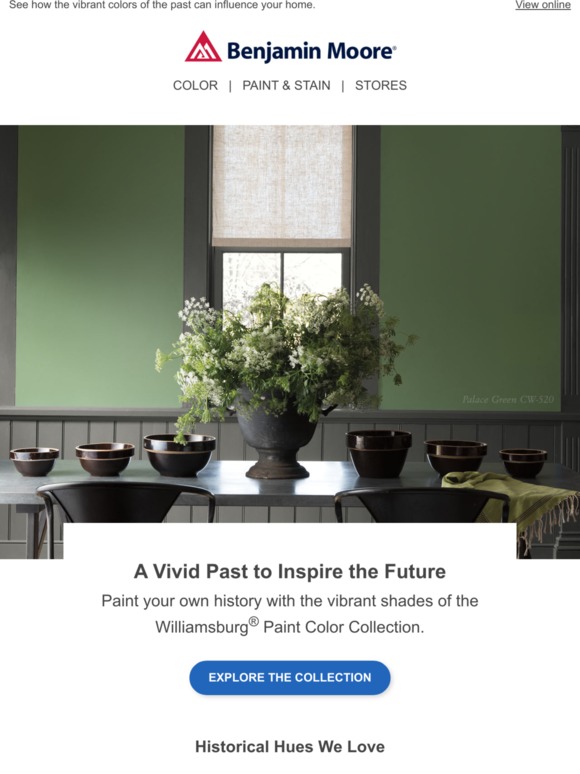 Benjamin Moore: The Timeless Look of the Williamsburg Collection | Milled
